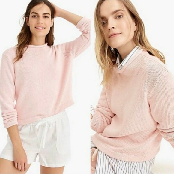 J. Crew | Sweaters | Jcrew Blush Pink Mock Neck Knit Sweater | Poshmark